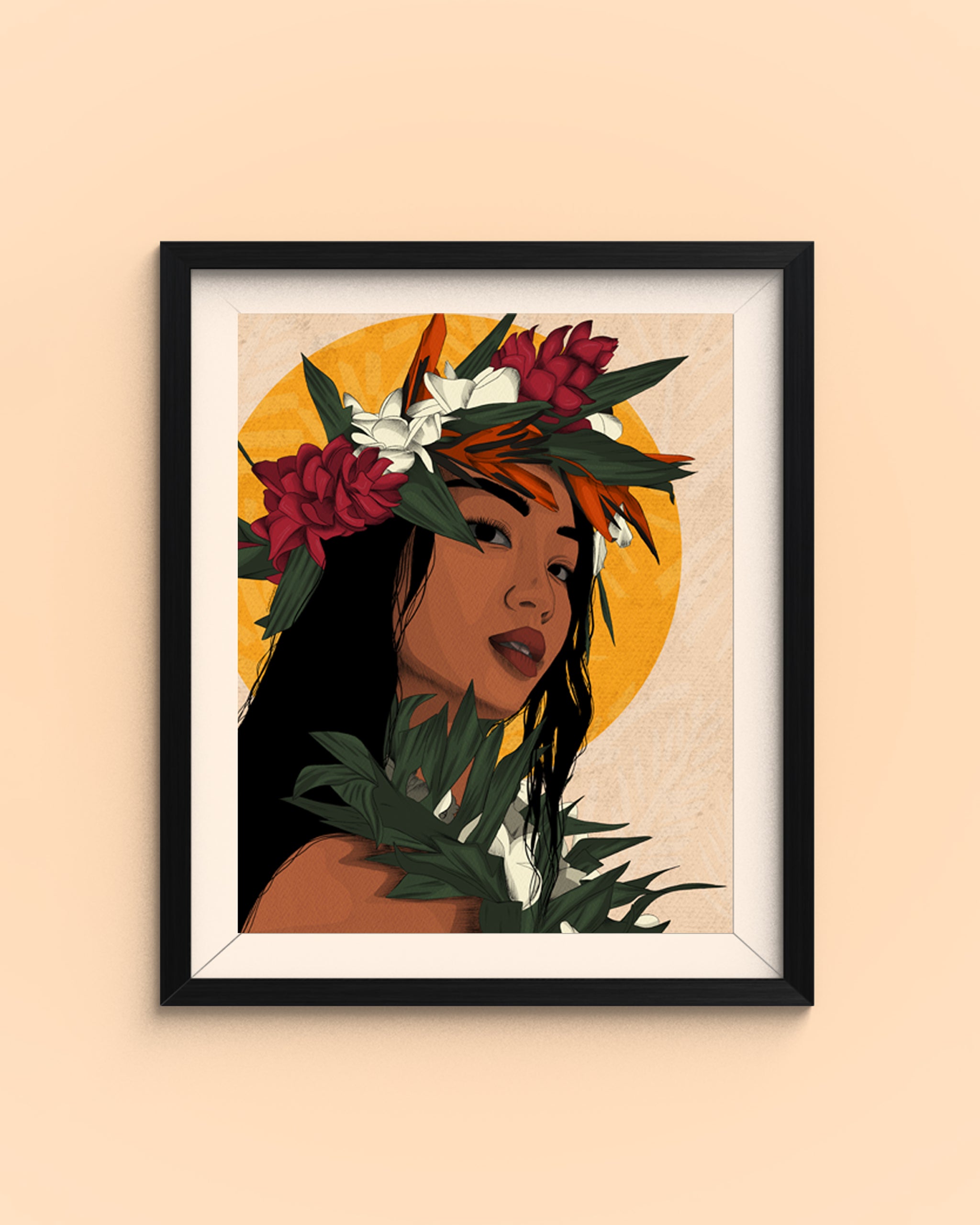 Pualani Crown Art Print – Mayan Llanera Art & Design Co
